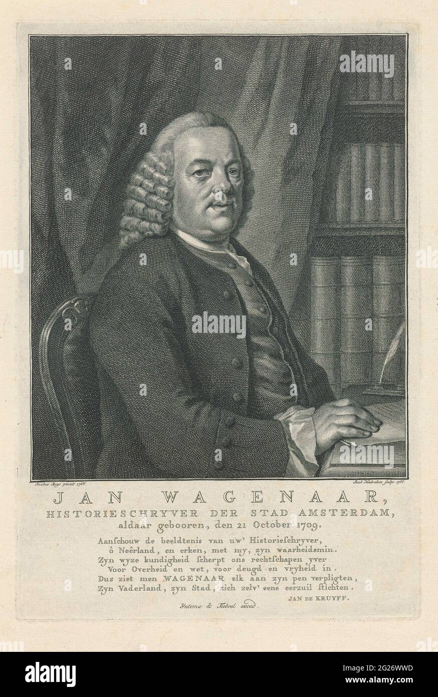 Portrait of Jan Wagenaar; Jan Wagenaar. Portrait of half ahead of Jan ...