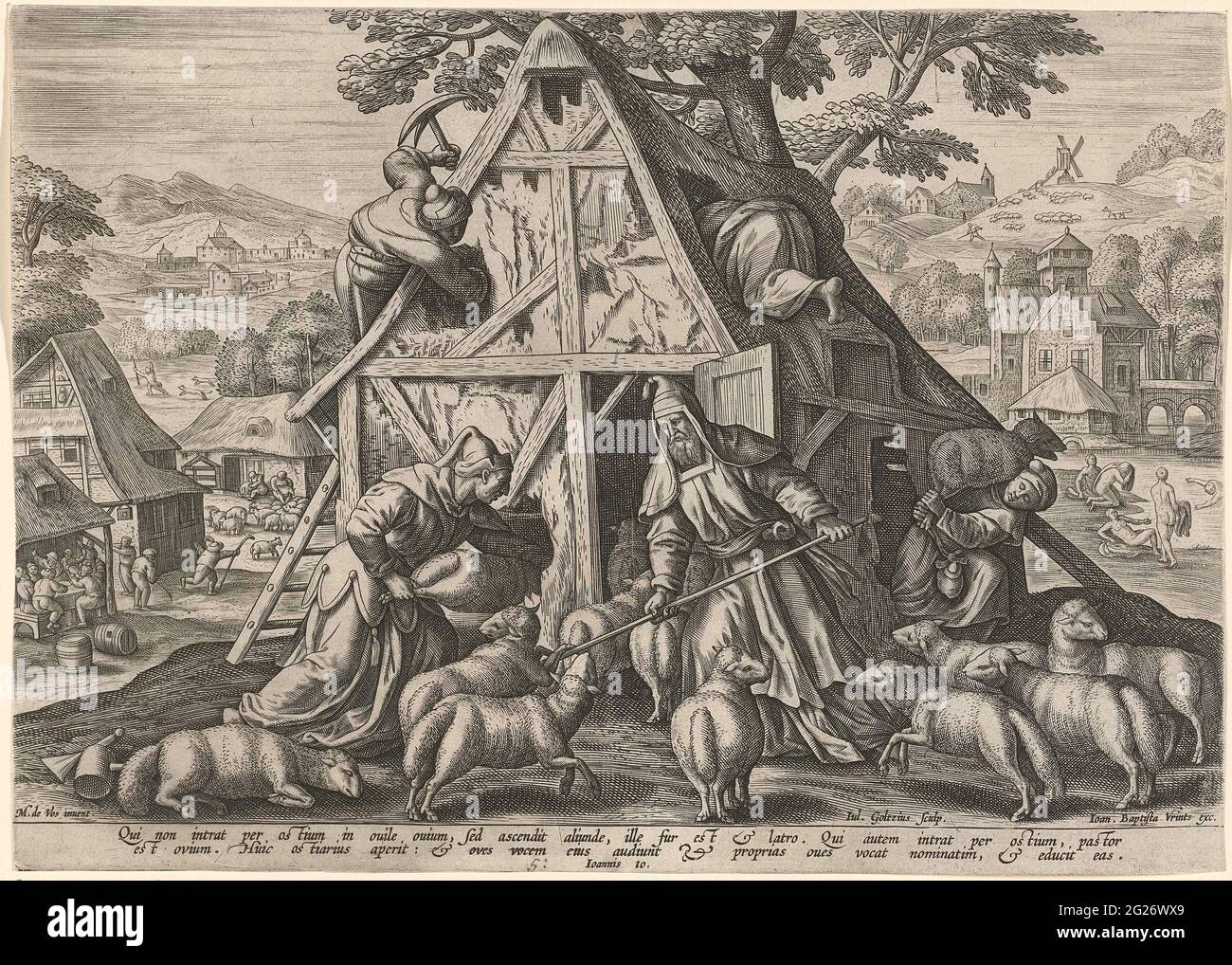 Bad shepherds; Parable of the good shepherd. The bad shepherds enter ...