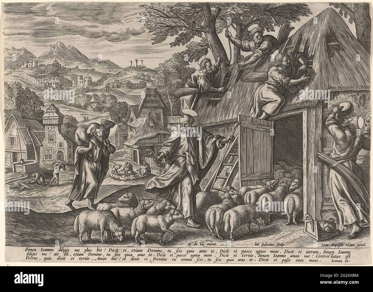 Peter as a good shepherd; Parable of the good shepherd. The apostle ...