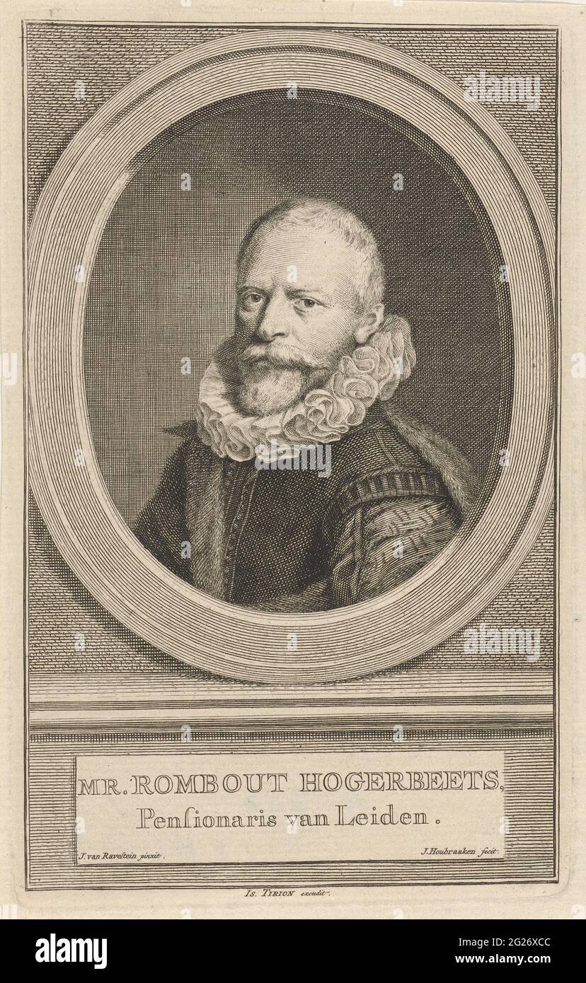 Portrait of rombout highest; Mr. Rombout. Bust to the left of Rombout ...