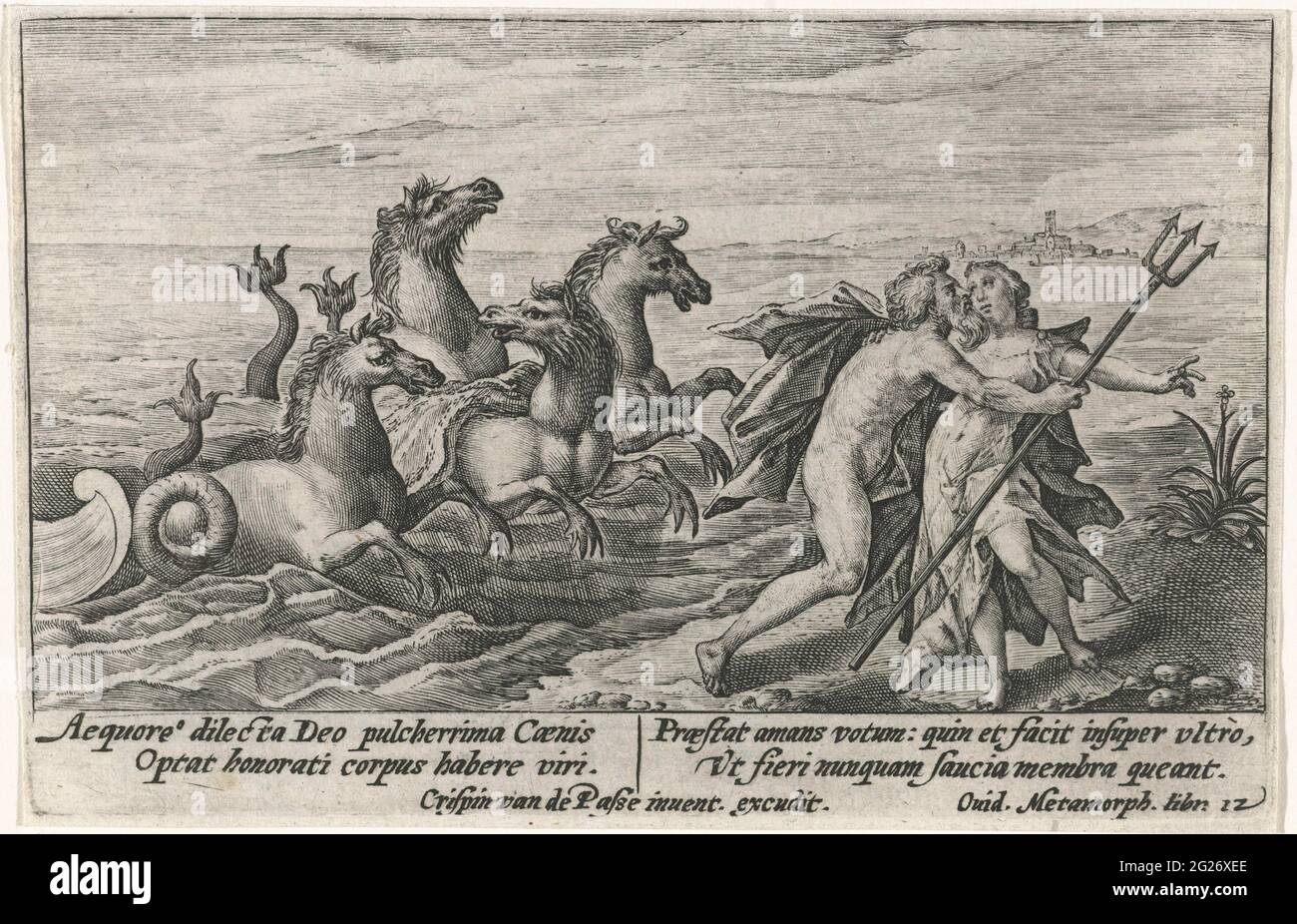 Neptunus surprises Caenis; Metamorphoses from Ovid. The Virgin Caenis ...