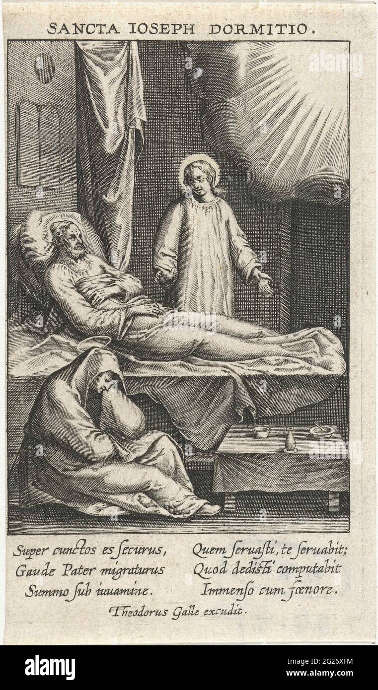 Warning of an angel to Joseph; Sancta ioseph dormitio; Scenes from the ...