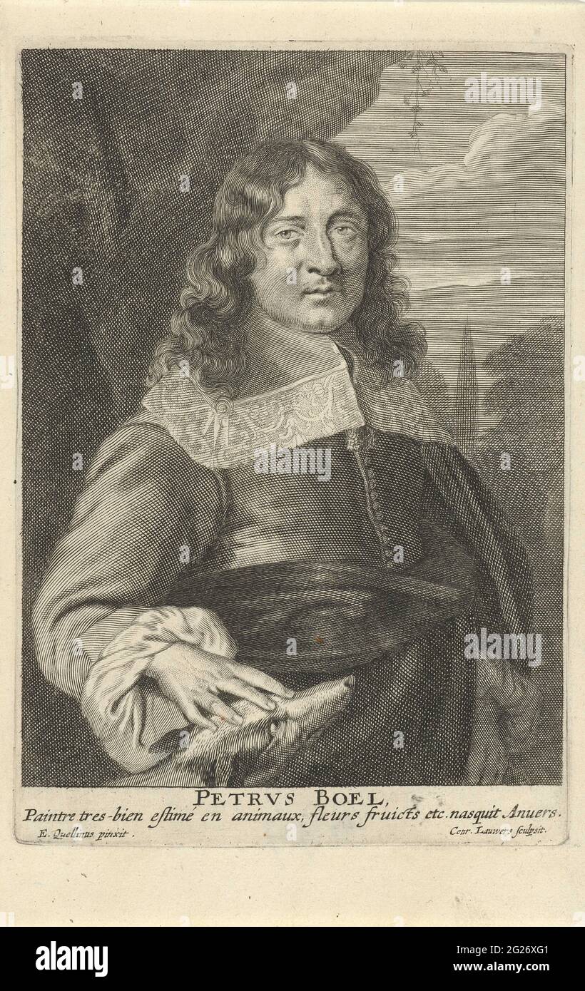 Portrait of peeter boel. Portrait in half of the artist peeter boel ...