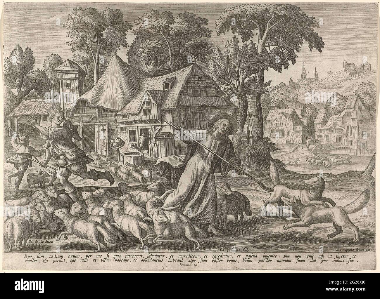 Christ as a good shepherd; Parable of the good shepherd. Christ as a ...