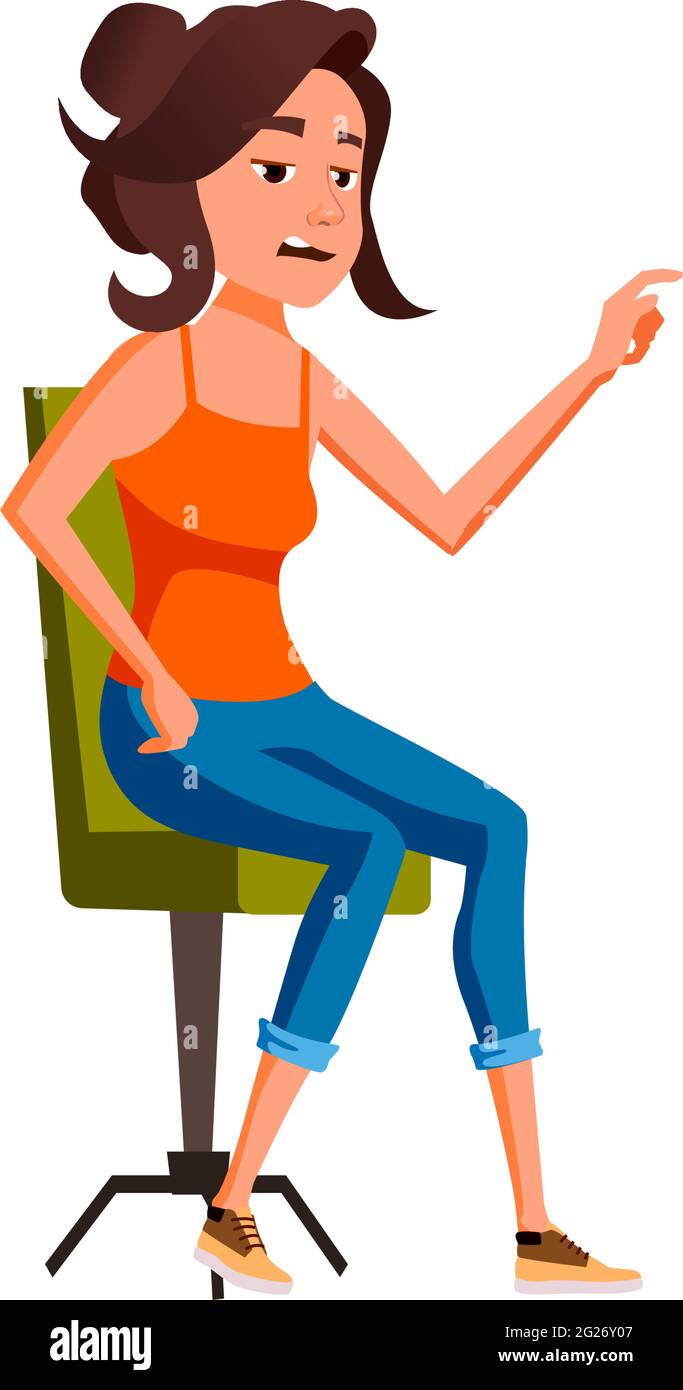 woman assistant on boring job cartoon vector Stock Vector Image & Art ...