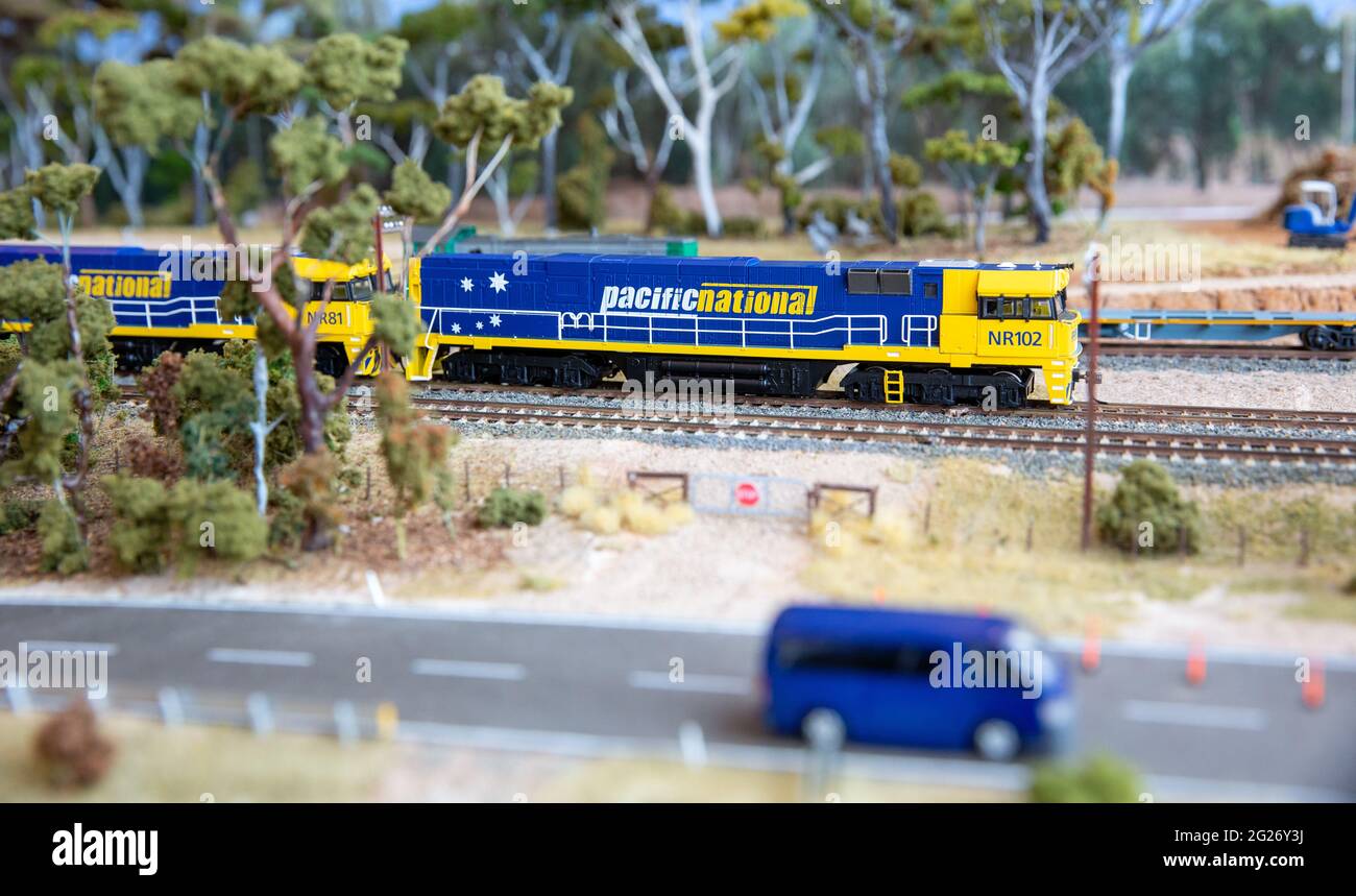 Pacific National trains on a model railway Stock Photo - Alamy