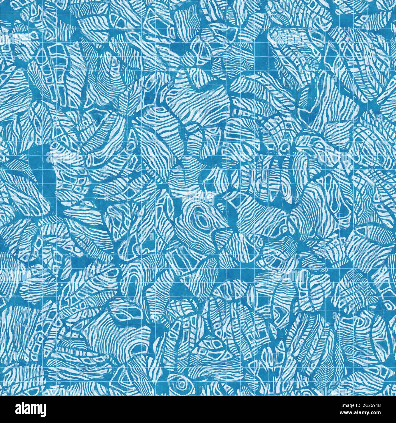 Seamless bright blue blueprint pattern for textile and print Stock ...