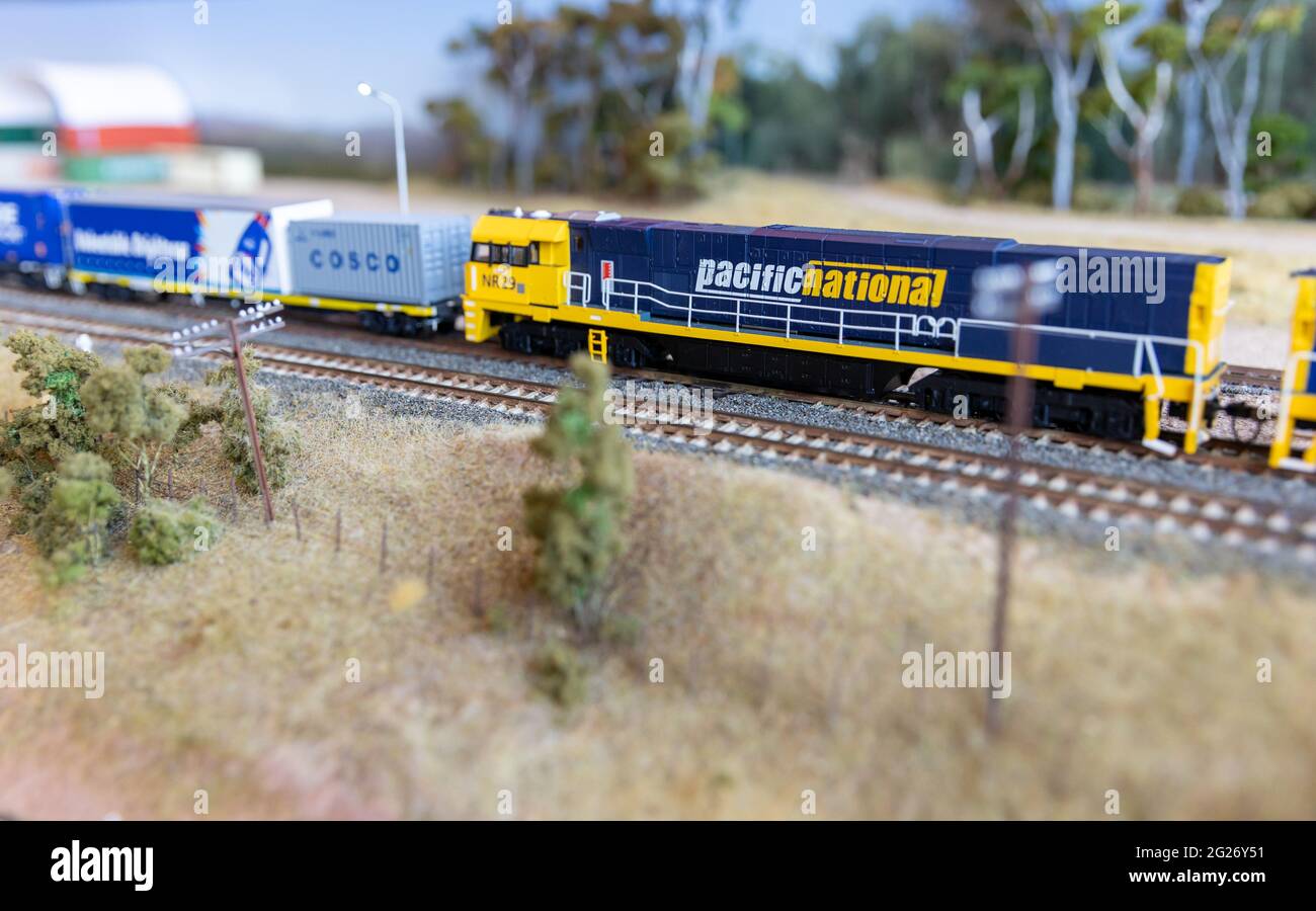 Pacific National trains on a model railway Stock Photo - Alamy