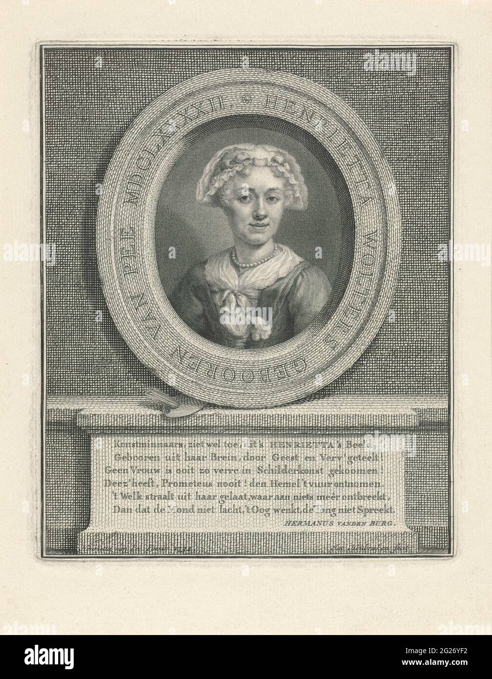 Portrait of Henriëtte Wolters-van Pee. Portrait of the miniature painter Henriëtte Wolters-van ...
