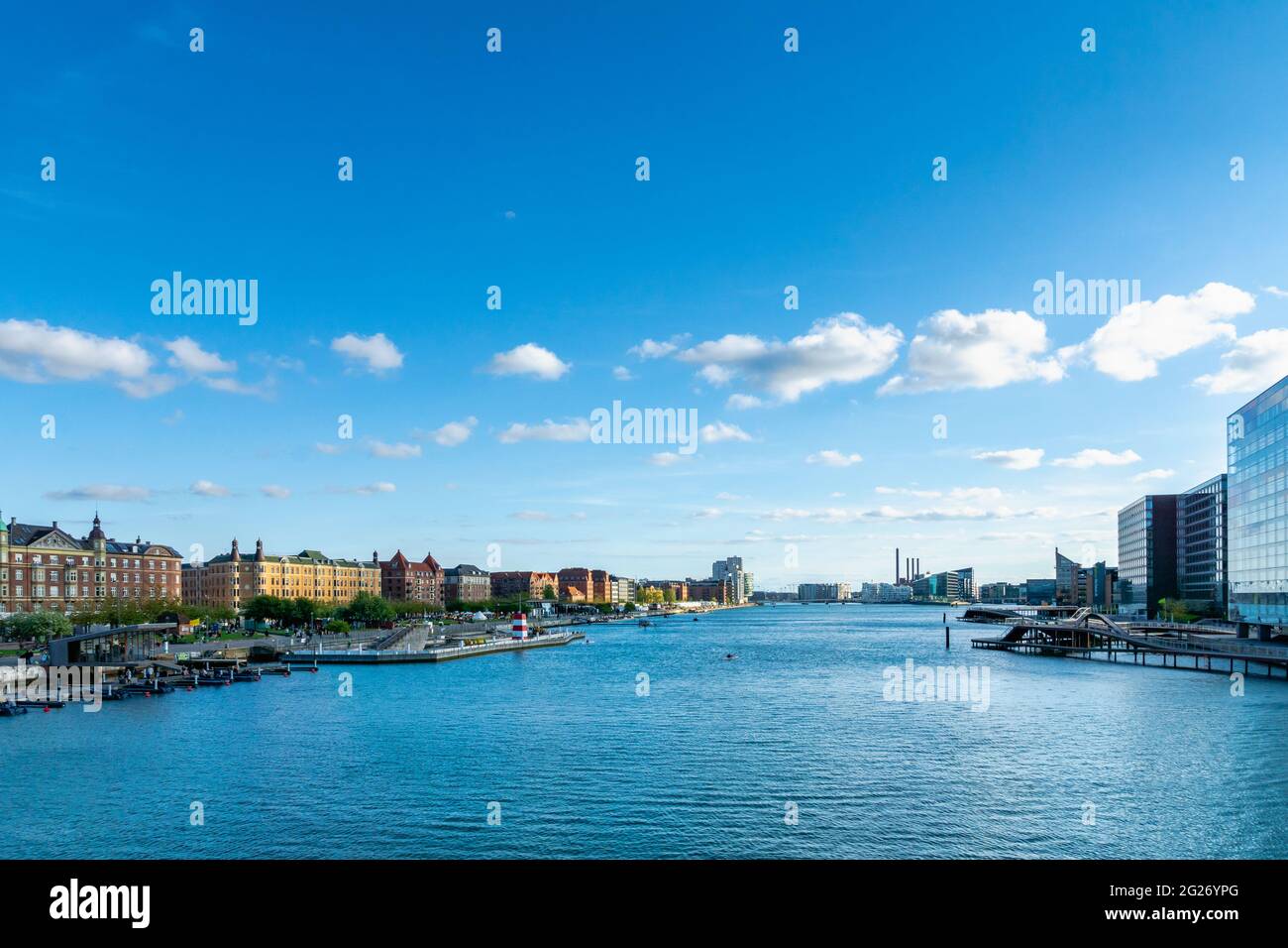 Copenhagen waterfront cityscape in Copenhagen, Denmark. Cityscape ...