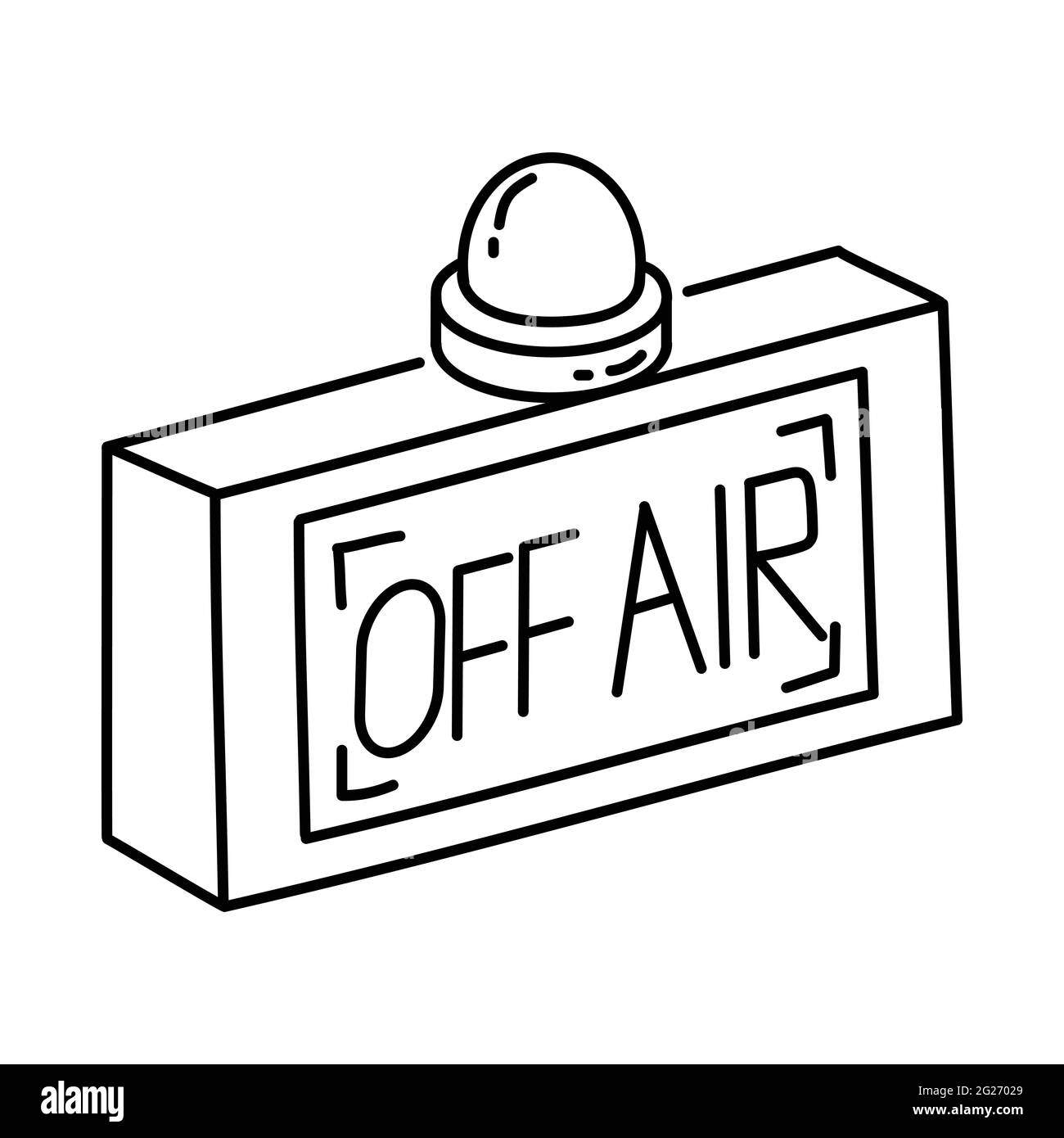 Off Air is Part of Broadcasting Activities Hand Drawn Vector Icon Set ...