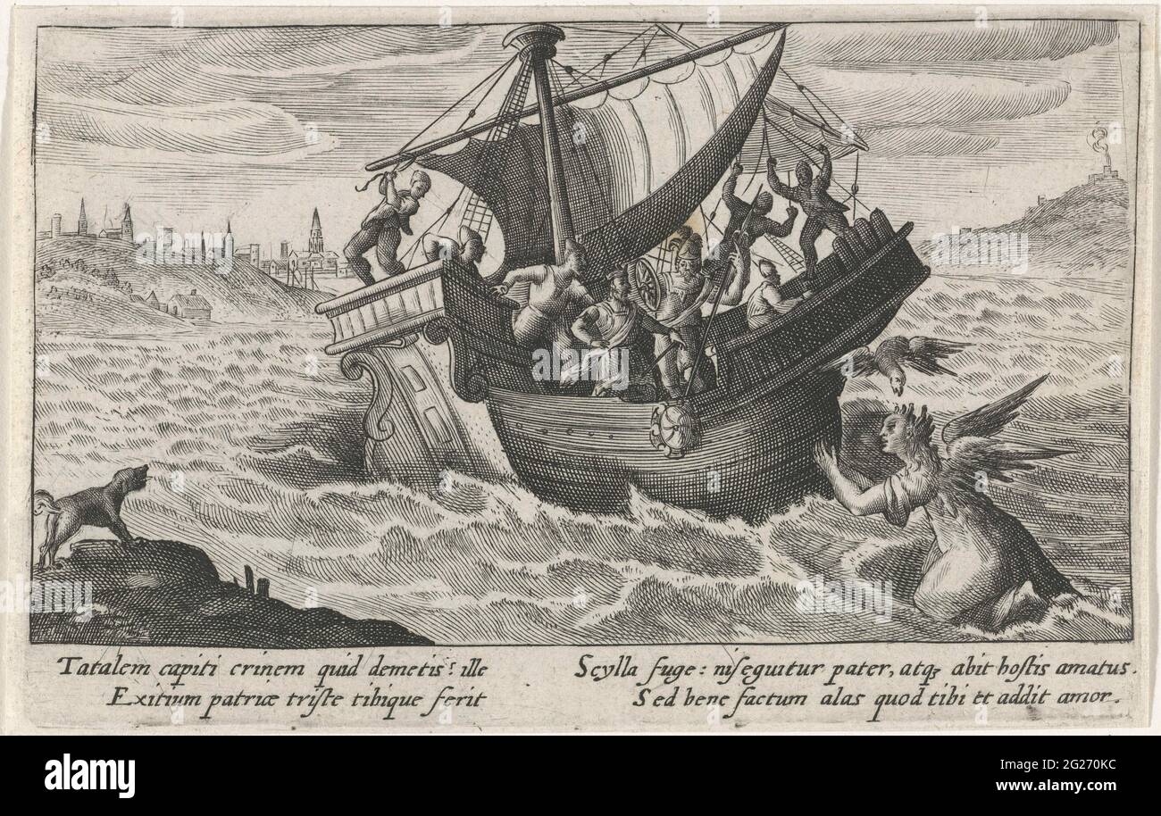 Scylla chases the ship from Minos; Metamorphoses from Ovid. Scylla ...