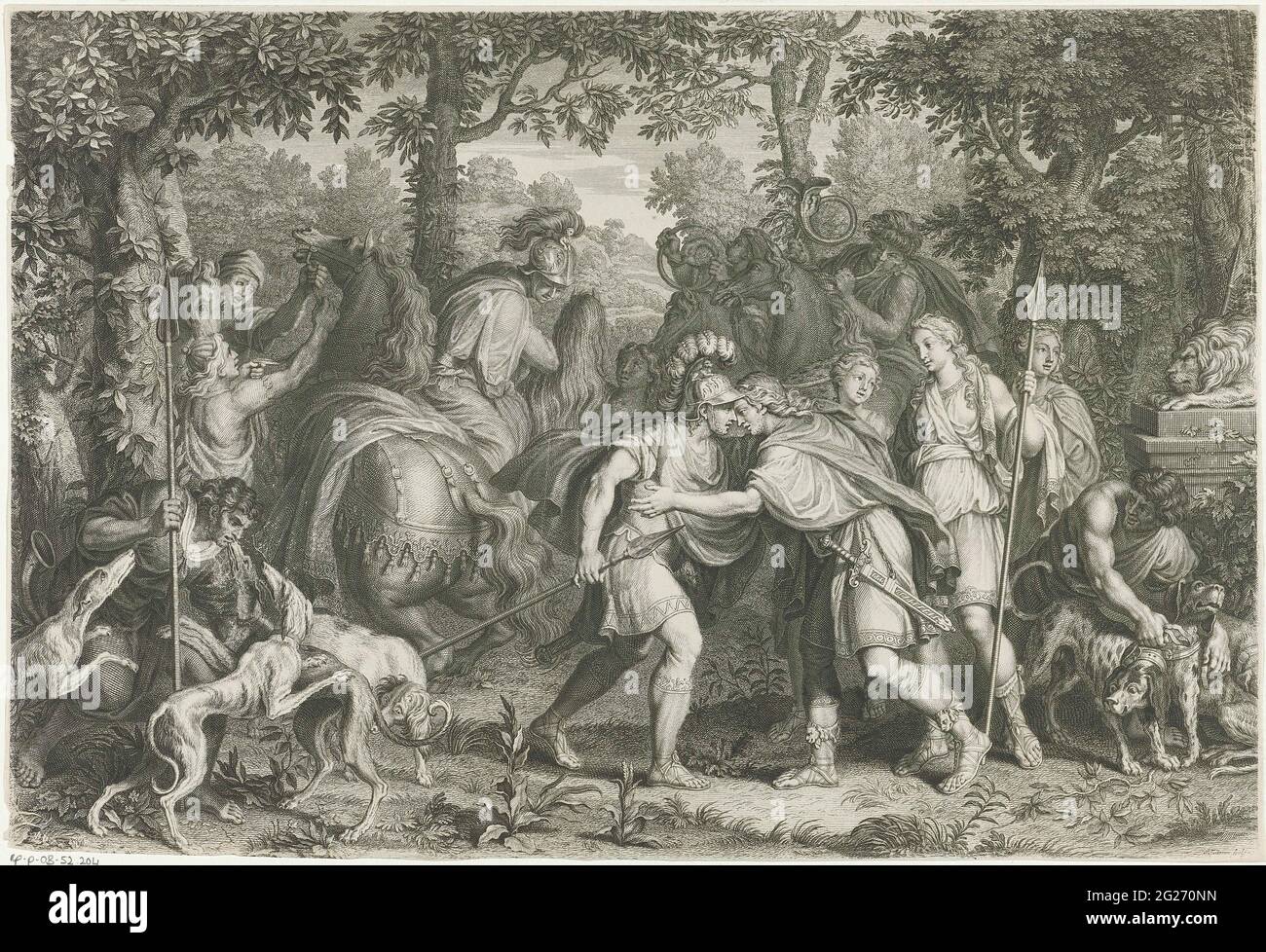 Hunting on the Caledonian boar. Meleager has made his companions ready ...