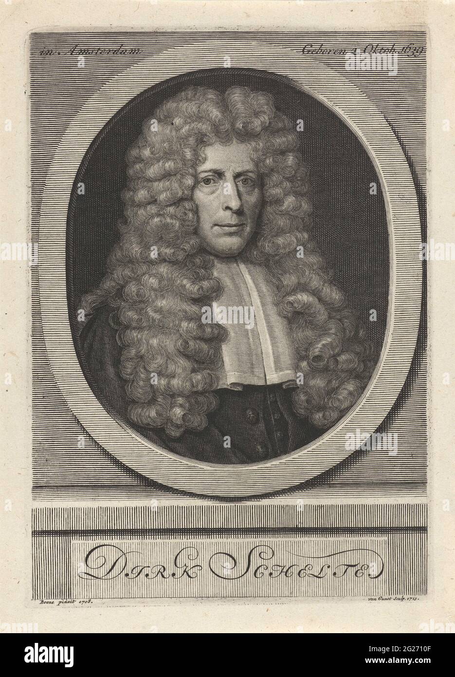 Portrait of Dirk Schelte. Dirk Schelte, Amsterdam jeweler, deacon and ...