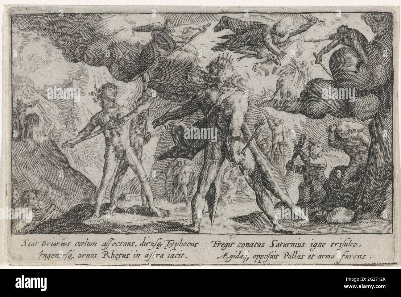 Fight of the gods and giants; Metamorphoses from Ovid. The earthly ...