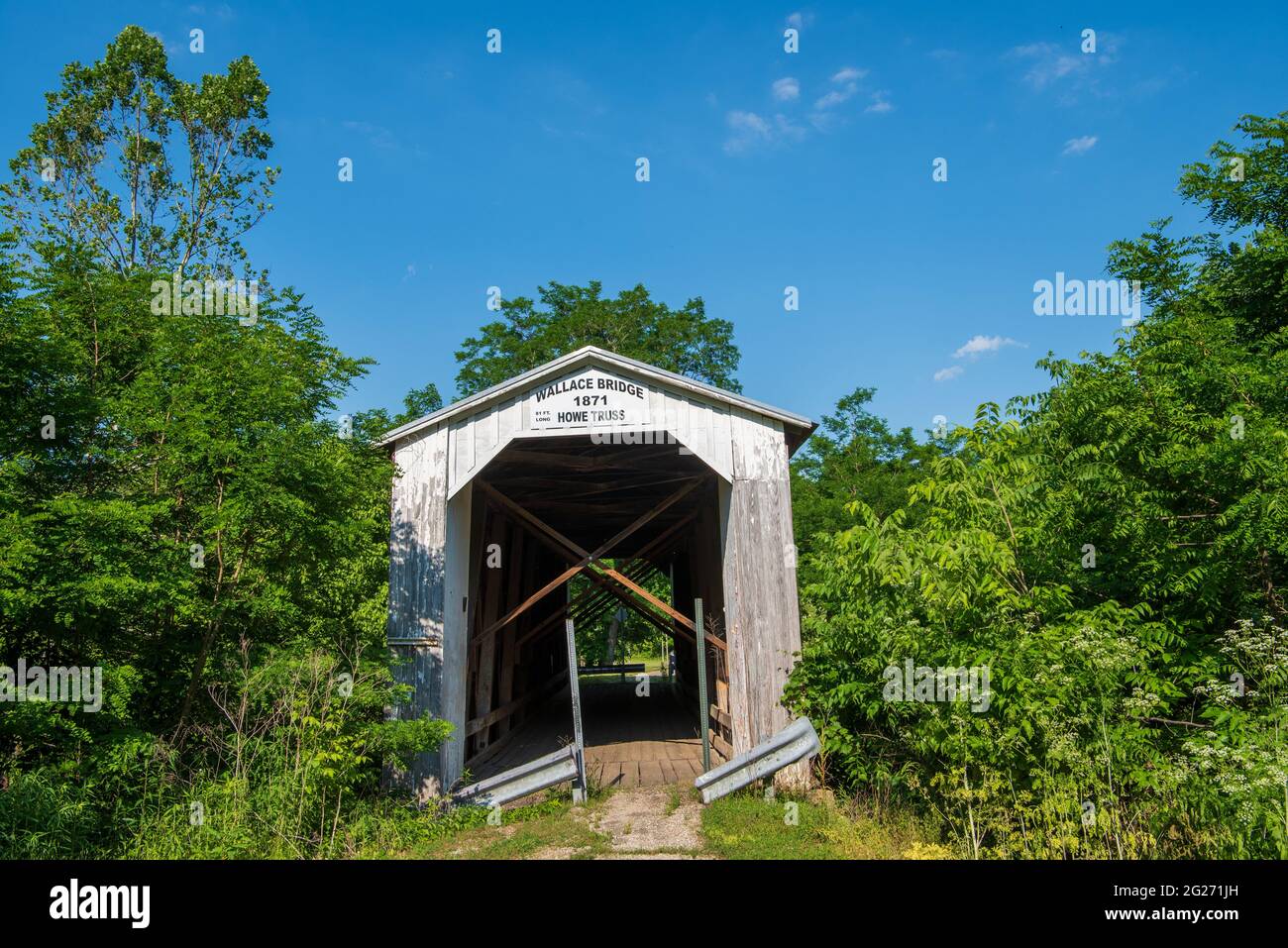 Wallace bridge is located in Fountain County, in west central Indiana ...