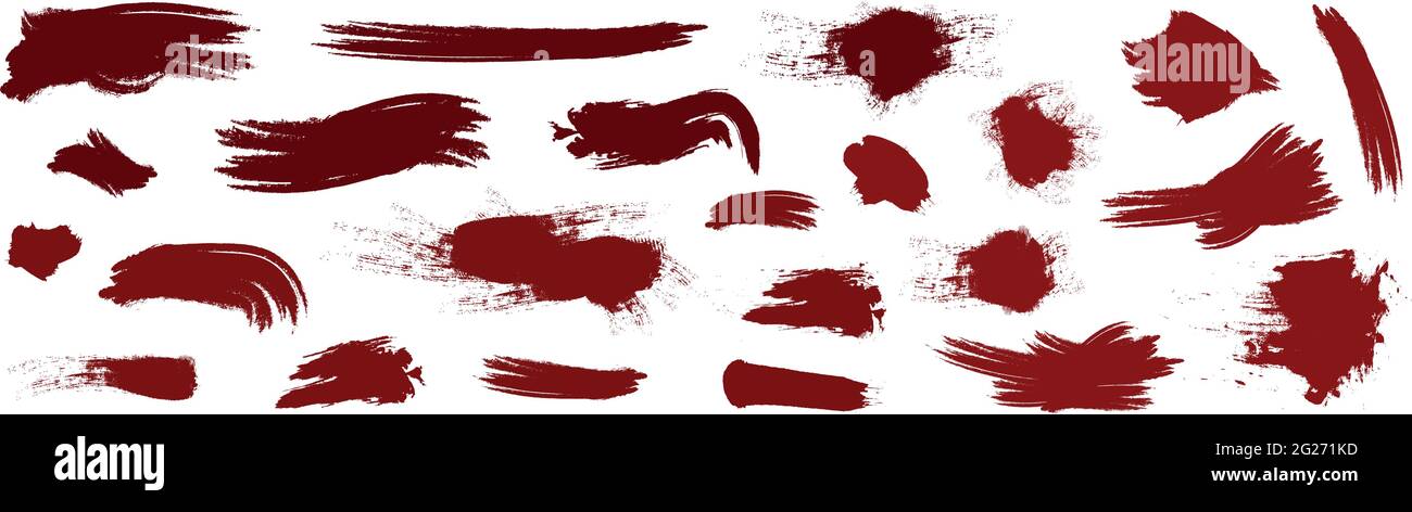 Many blood smears on a white background - Vector illustration Stock ...