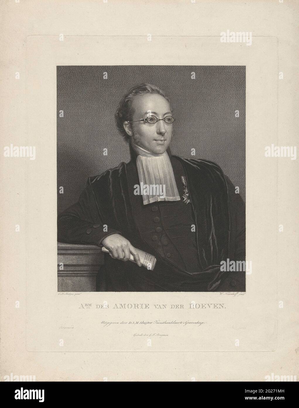 Portrait of Abraham des Amorie van der Hoeven. Portrait of Abraham des Amorie van der Hoeven ...