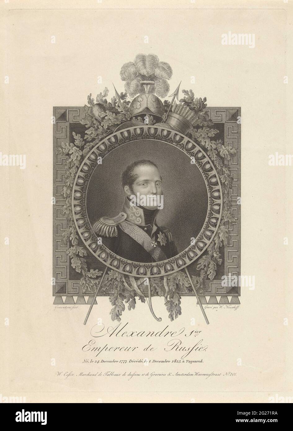 Portrait of Tsar Alexander I from Russia. Portrait of Alexander I, Tsar ...