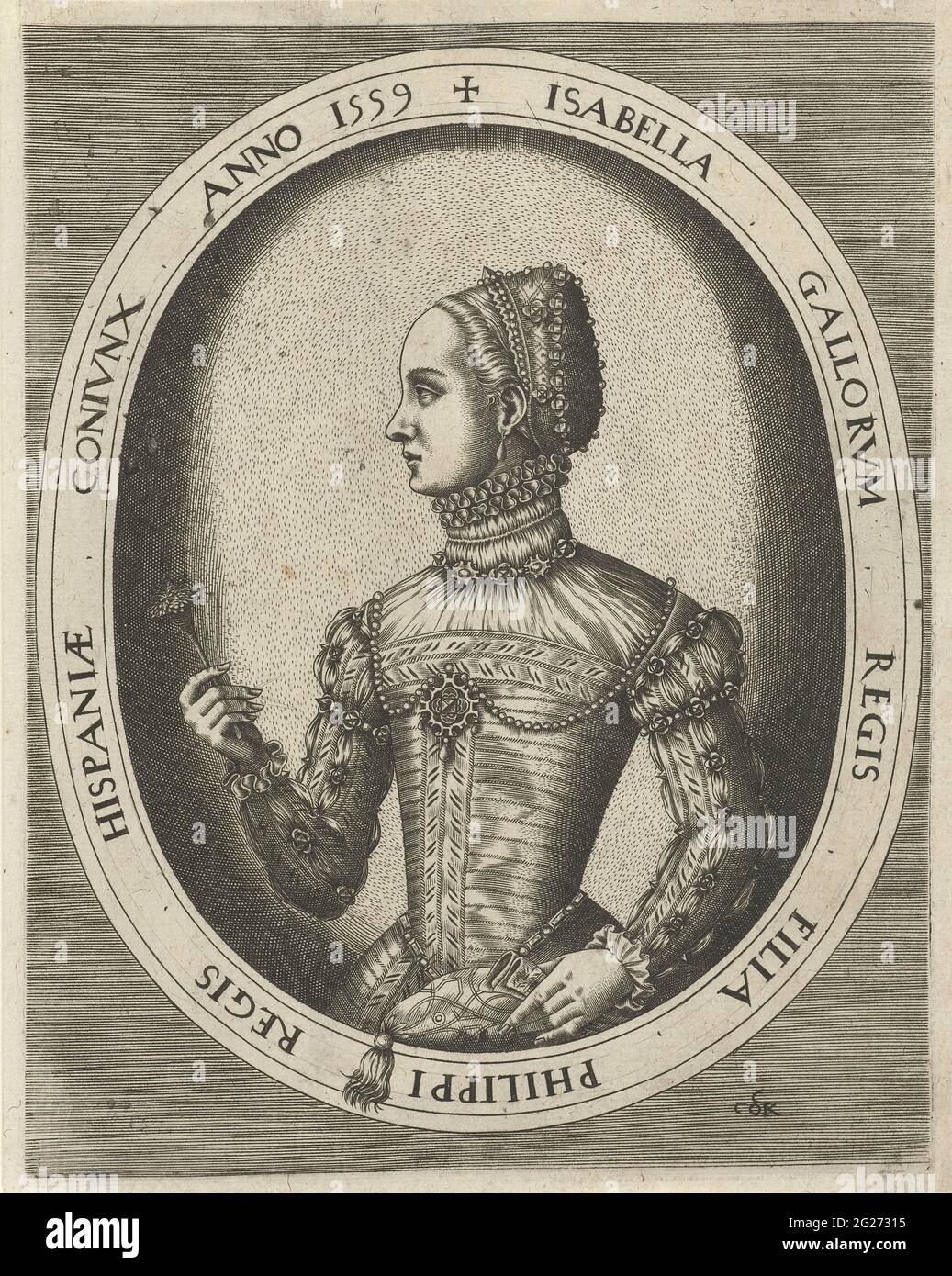 Portrait of Elisabeth van Valois; Portraits of kings, queens, princes ...