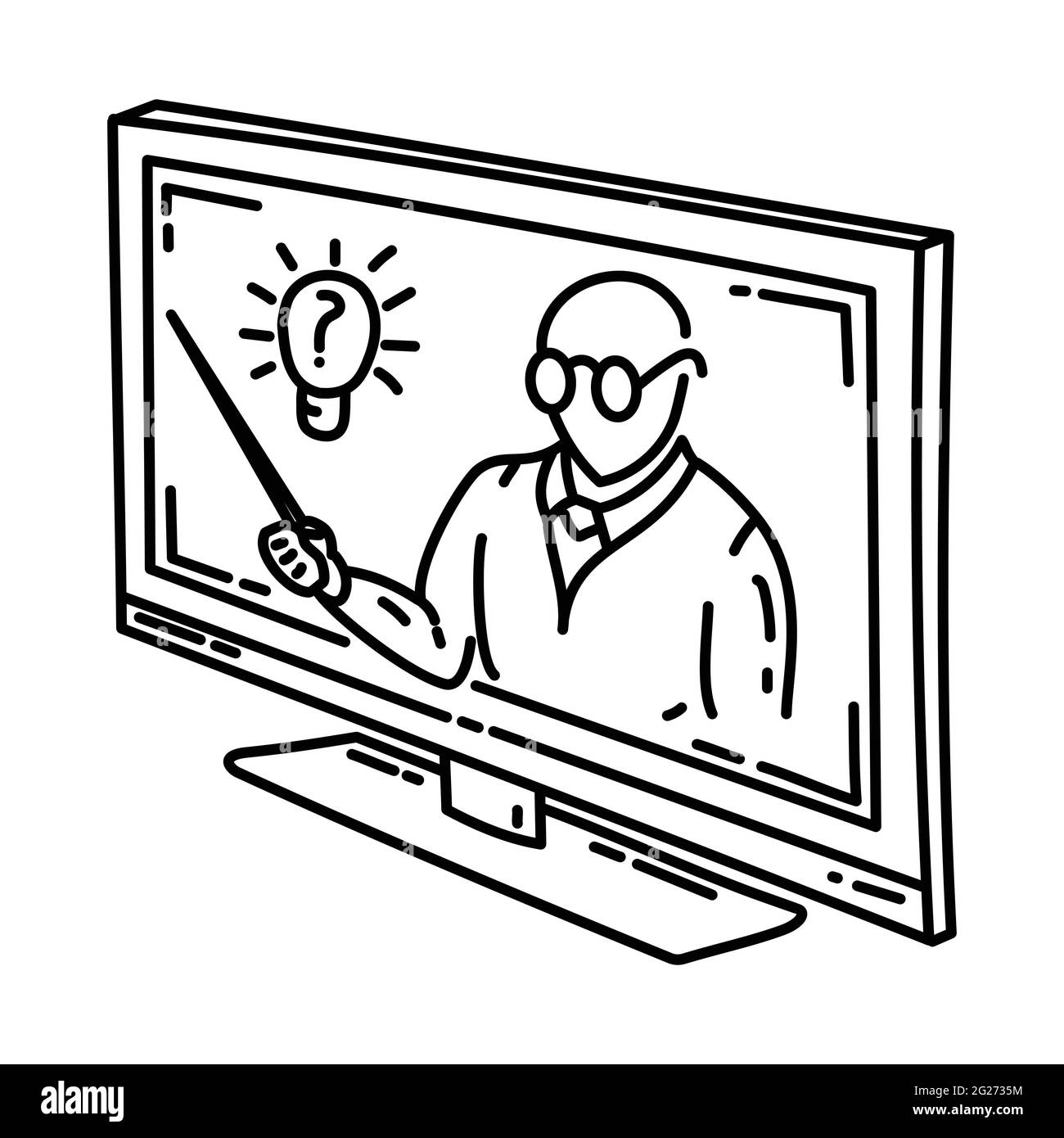 Modern education online lesson Black and White Stock Photos & Images ...