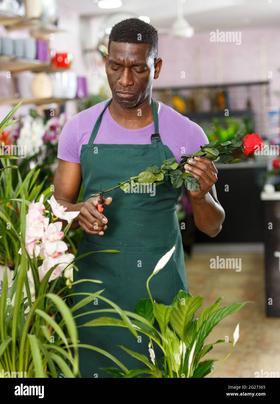 African man in florist hi-res stock photography and images - Alamy