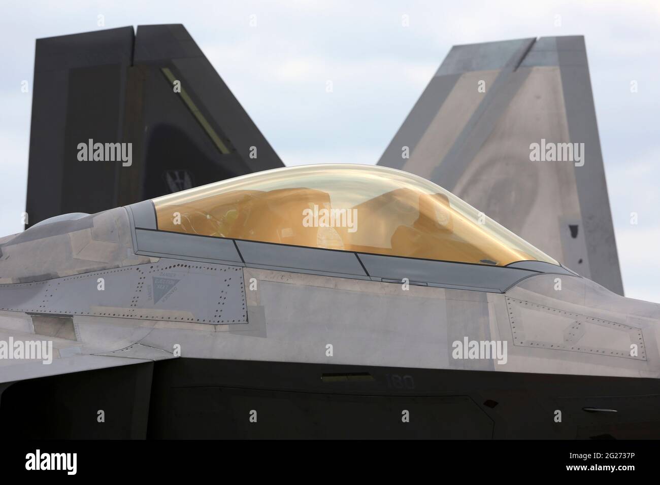 Cockpit exterior of a U.S. Air Force F-22 Raptor jet fighter Stock ...