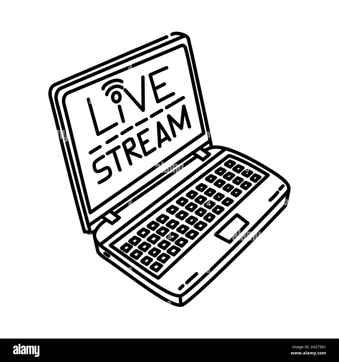 Live stream logo Black and White Stock Photos & Images - Alamy