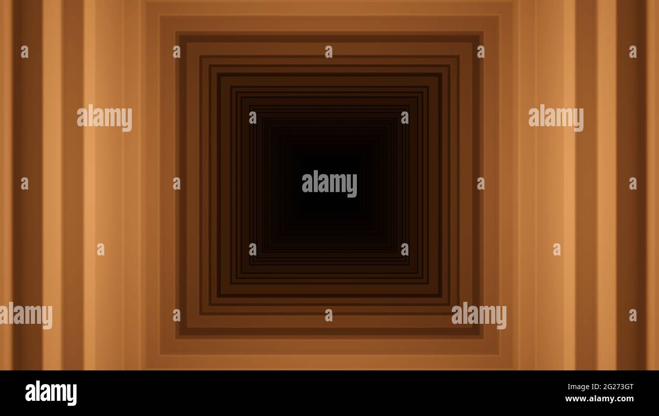 Abstract rectangular tunnel cave. 3D rendering illustration Stock Photo ...