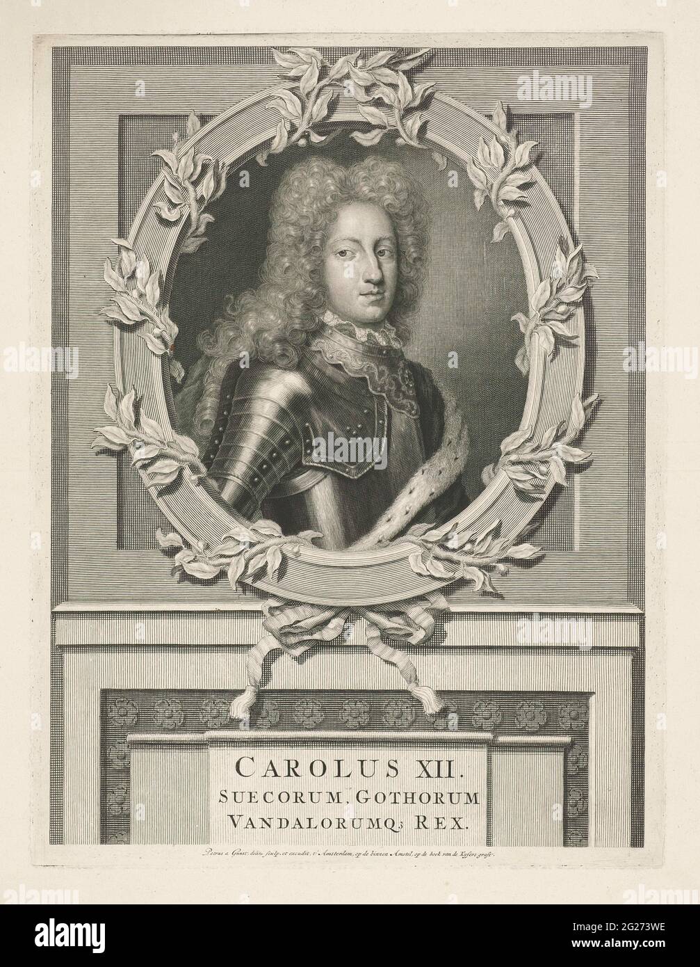 Portrait of King Charles XII from Sweden. Karel XII, king of Sweden ...