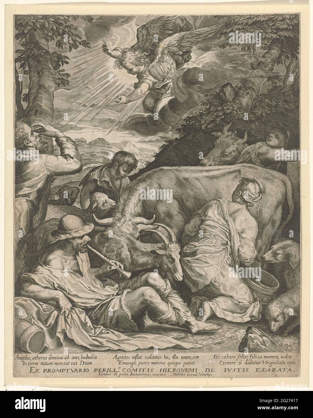 Proclamation to the shepherds; Quia Natvs Est Vobis Hodie Salvator. An ...