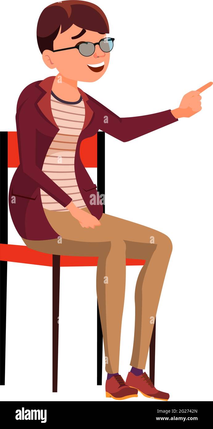 happy woman laughing in humor theater cartoon vector Stock Vector Image ...