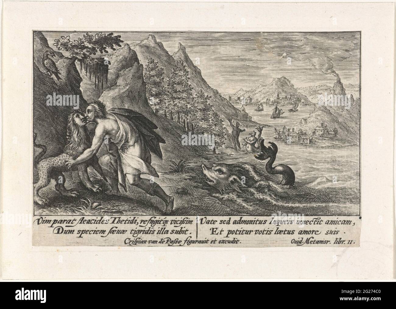Peleus and Thetis; Metamorphoses from Ovid. The Zeenimf Thetis tries to ...