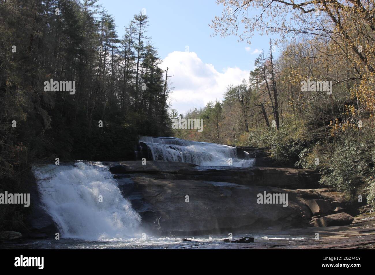 Triple Falls waterfall, North Carolina Stock Photo - Alamy