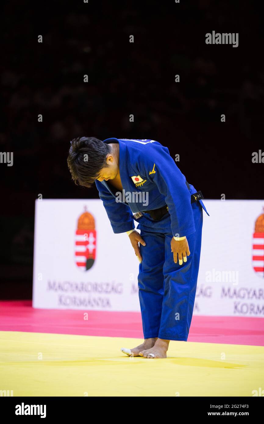 Budapest, Hungary. 8th June, 2021. Japan's Soichi Hashimoto men -73 ...
