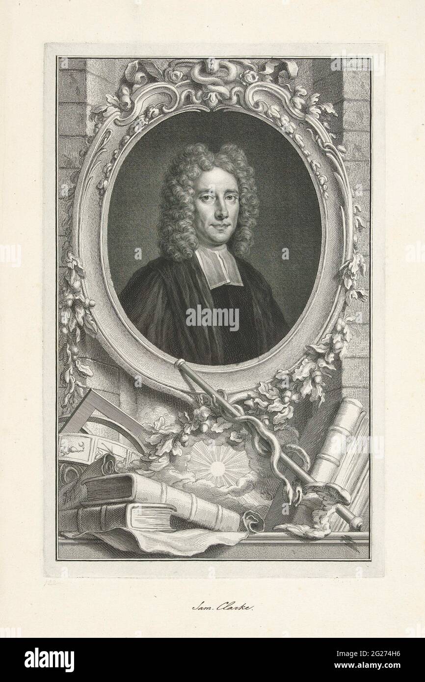 Portrait of Samuel Clarke. Portrait of the English philosopher Samuel ...