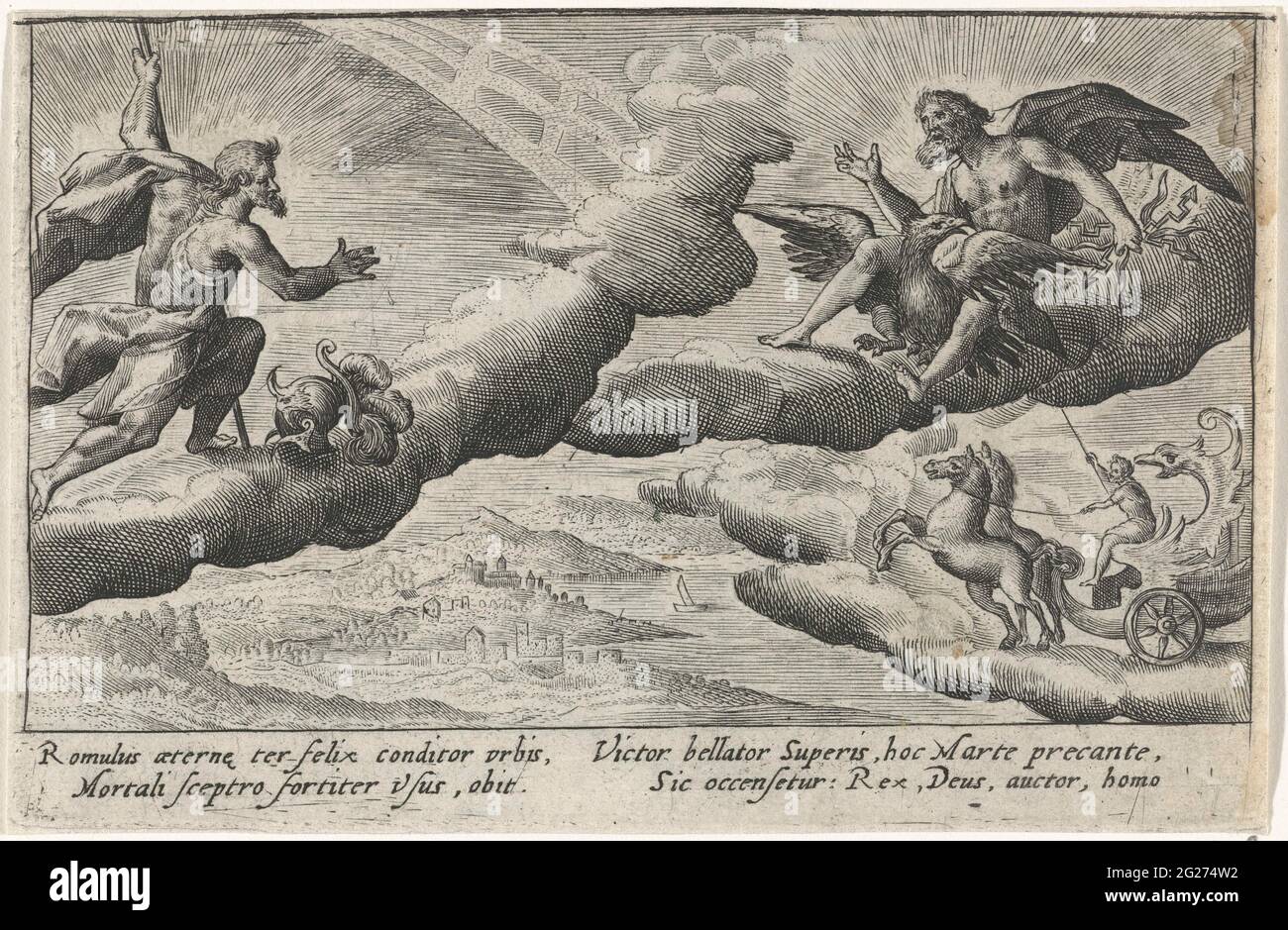 The Ascension of Romulus; Metamorphoses from Ovid. Jupiter takes ...