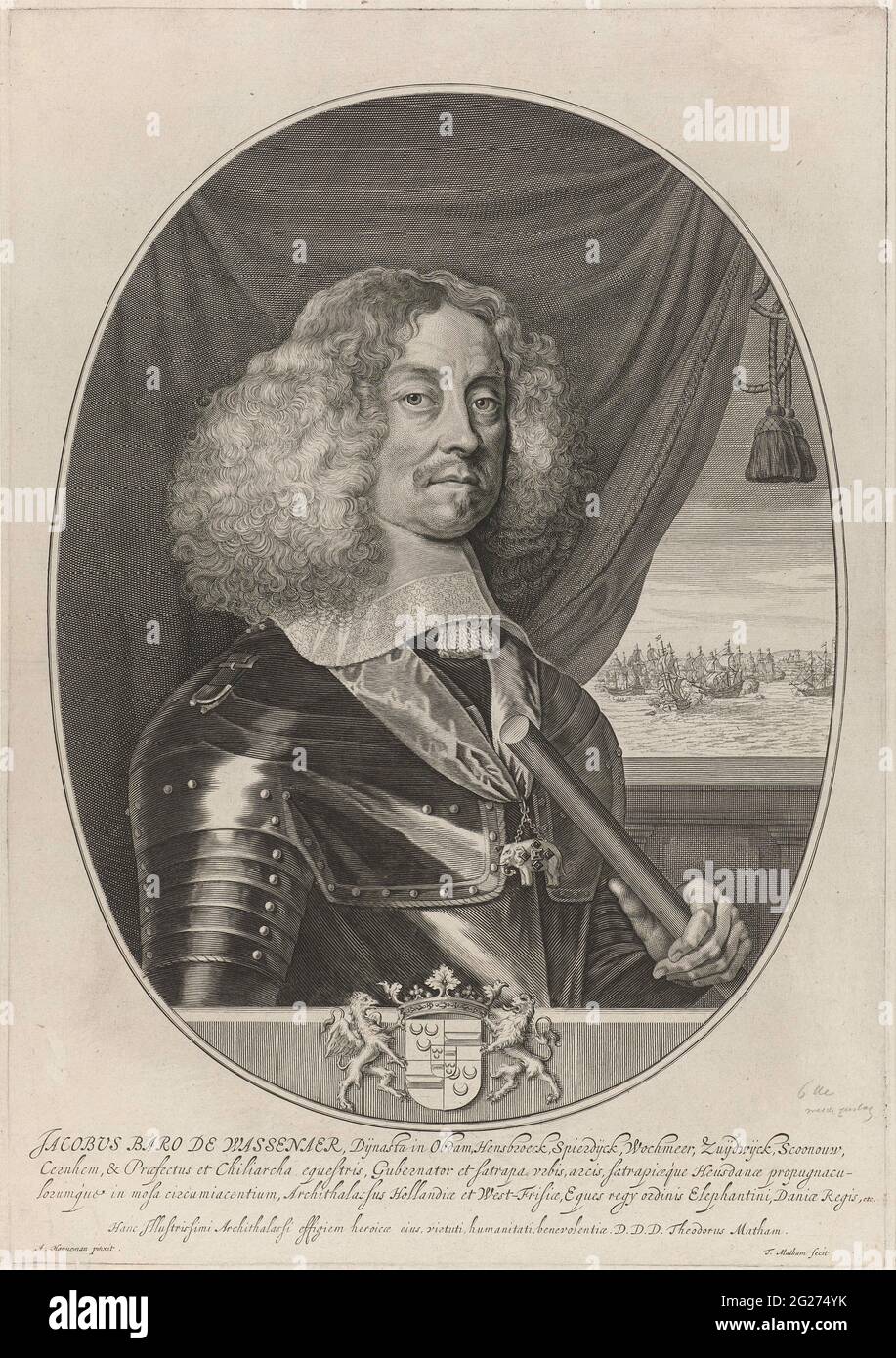 Portrait of Jacob Baron van Wassenaer Heer van Obdam. Portrait of Jacob ...