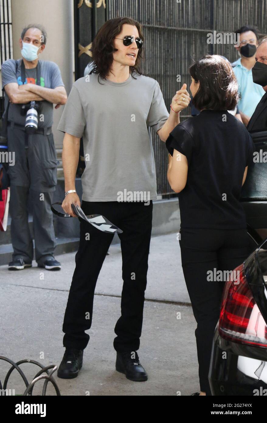 New York, NY, USA. 8th June, 2021. Jared Leto on the set of the AppleTV ...