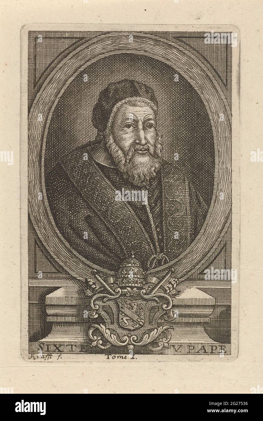 Portrait of Sixtus V. Portrait bust from Pope Sixtus V, wrapped in his ...