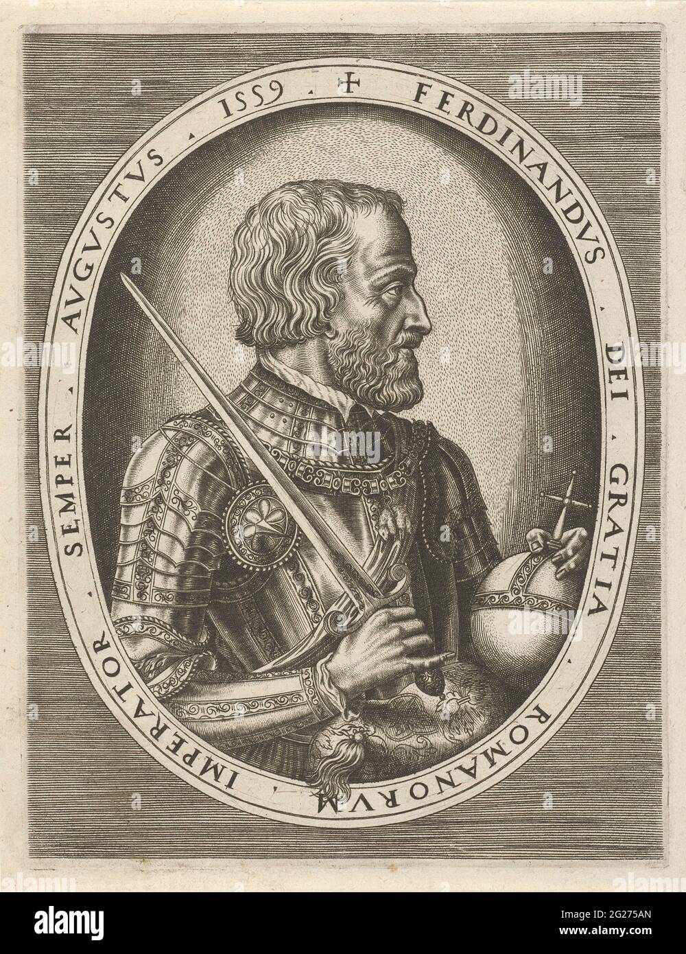 Portrait of Ferdinand I from Habsburg, german emperor; Portraits of ...