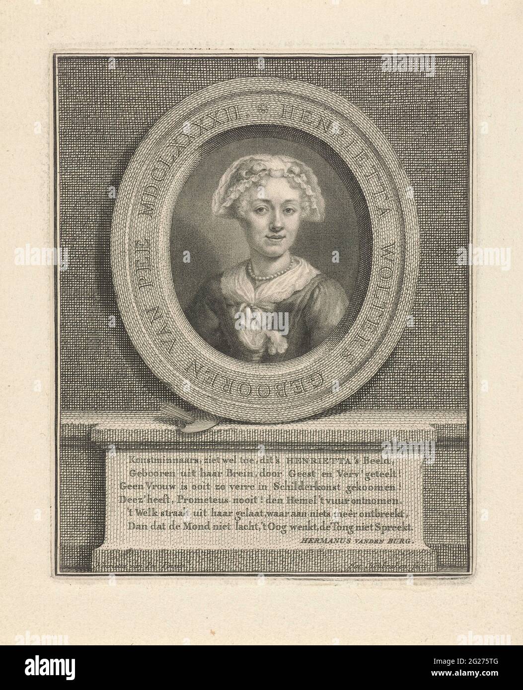 Portrait of Henriëtte Wolters-van Pee. Portrait of the miniature ...