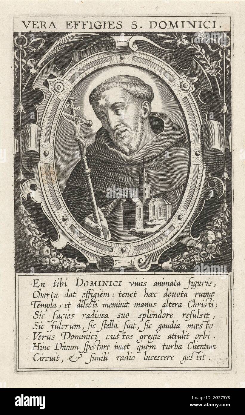 Portrait of the Holy Dominicus; Life and madrangles of the Holy ...