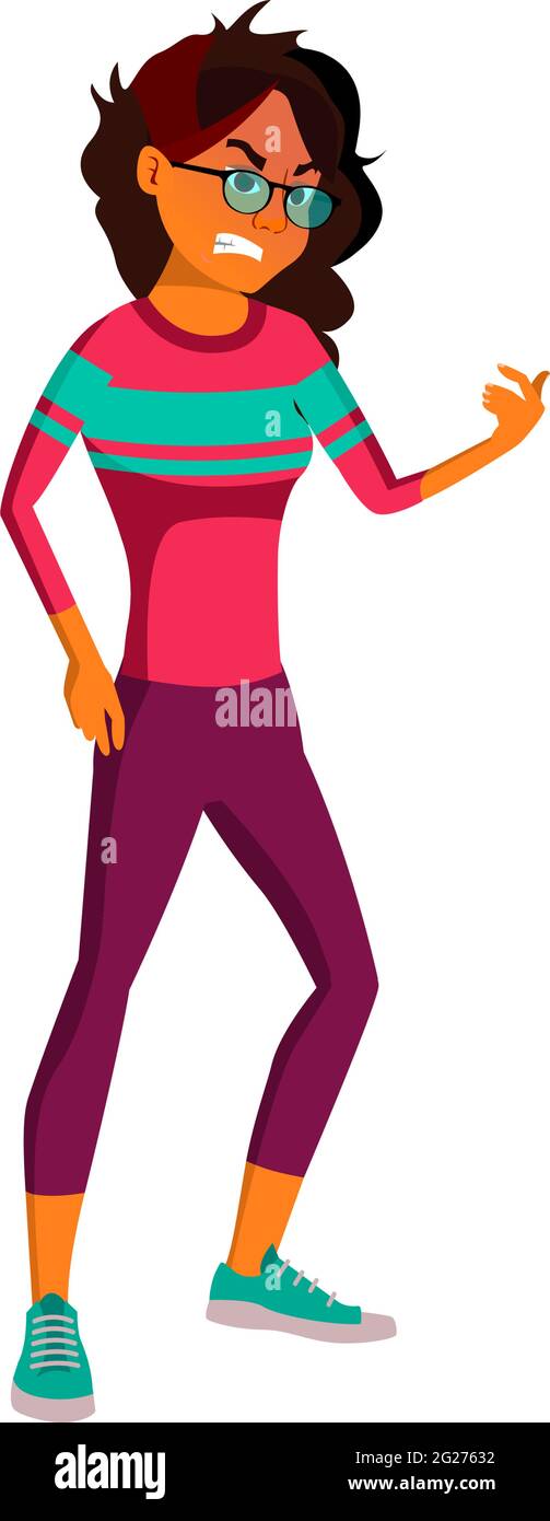 mad woman quarrel with seller in store cartoon vector Stock Vector ...