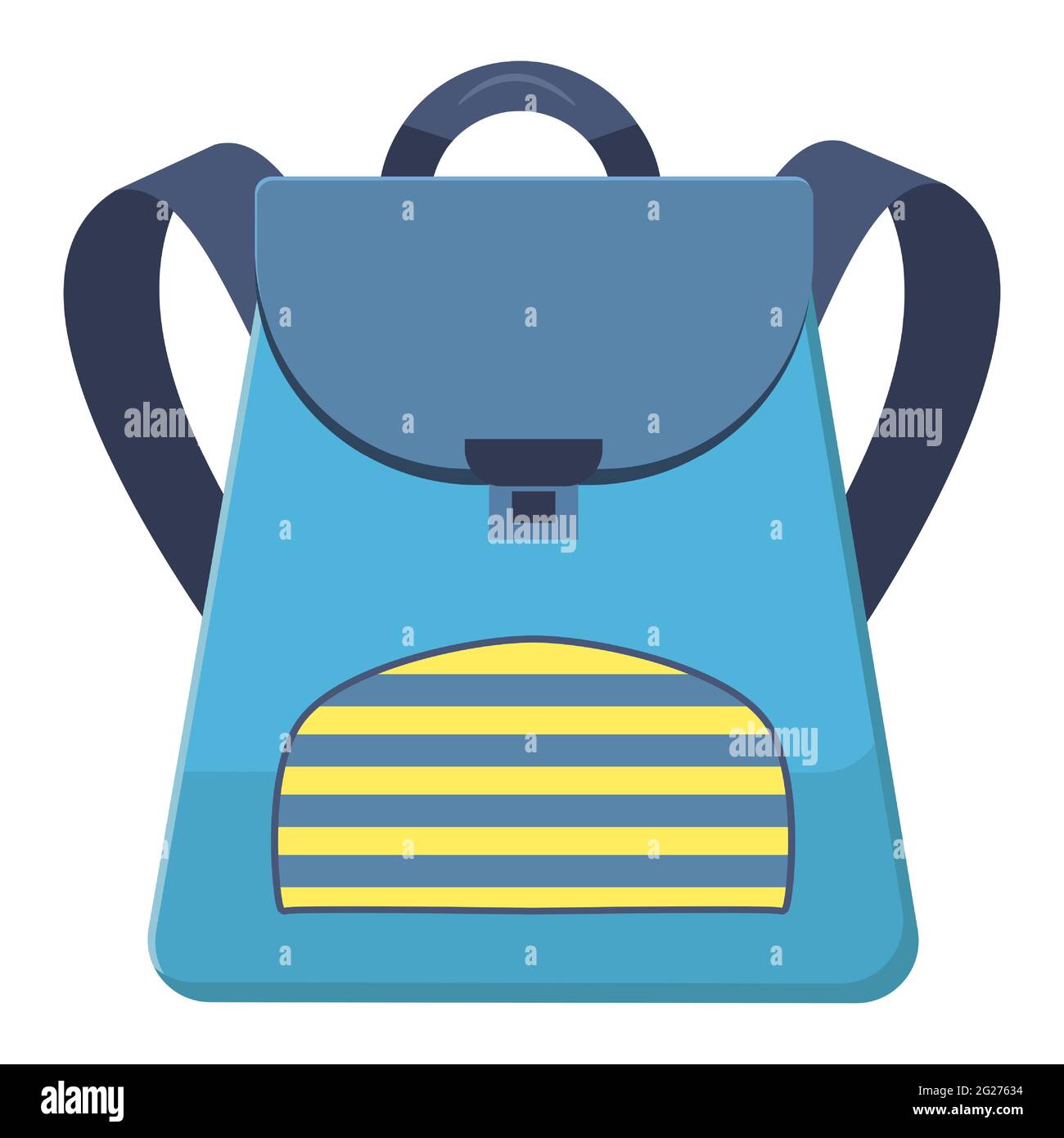Colored kids school backpack in flat style. Education, study back to ...