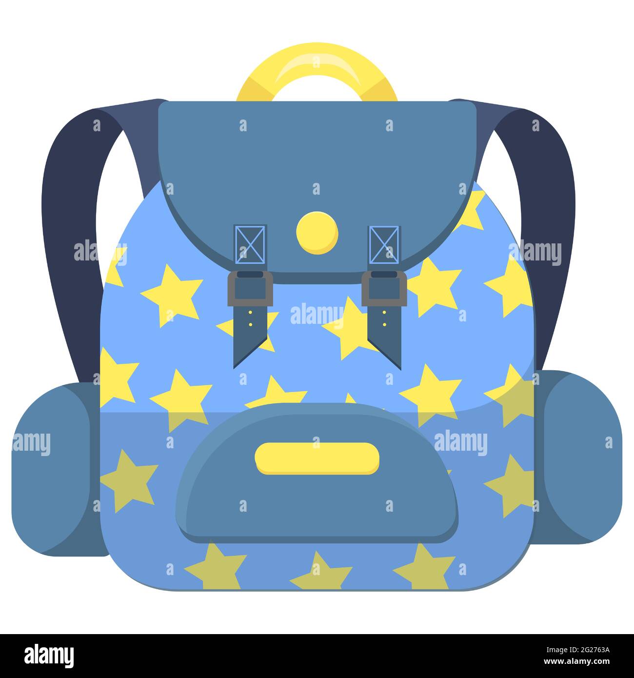 Colored kids school backpack in flat style. Education, study back to ...