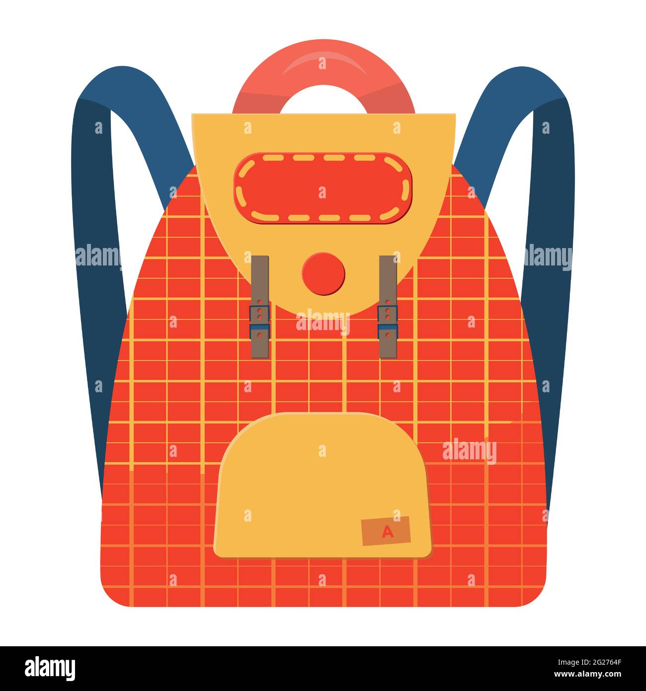 Colored kids school backpack in flat style. Education, study back to ...