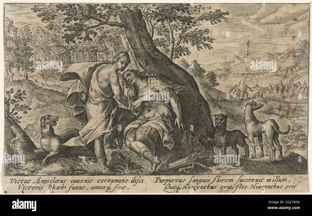 Apollo and Hyacinthus; Metamorphoses from Ovid. Apollo is in love with ...