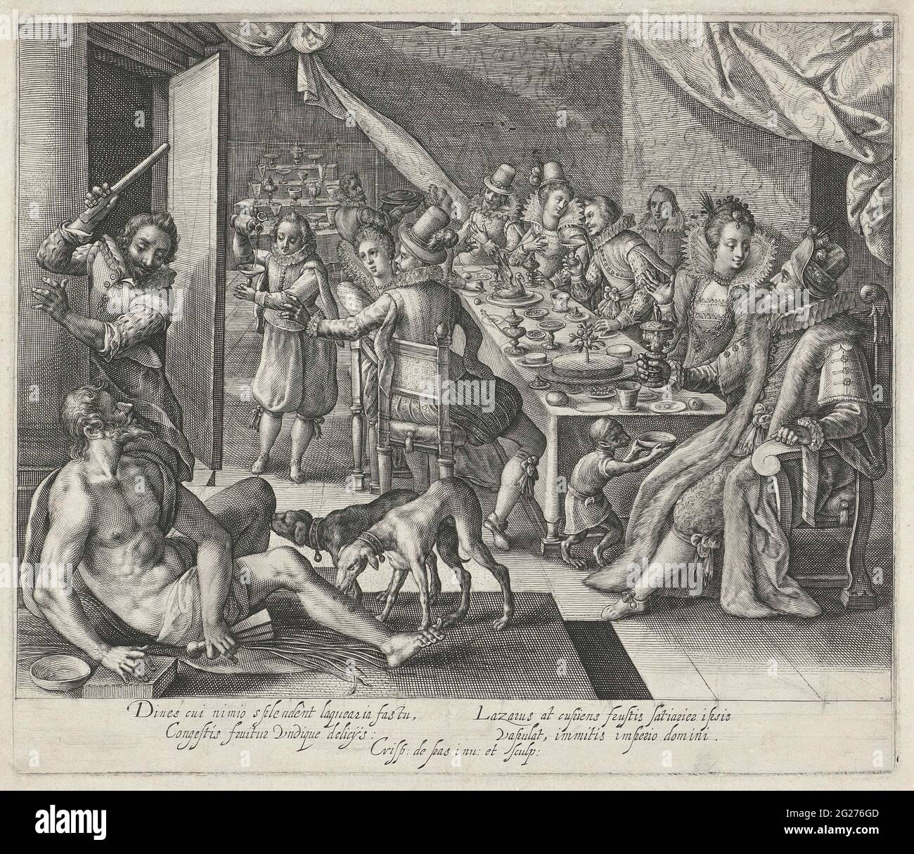 Lazarus begs in the house of the rich man; Parable of the rich man and ...