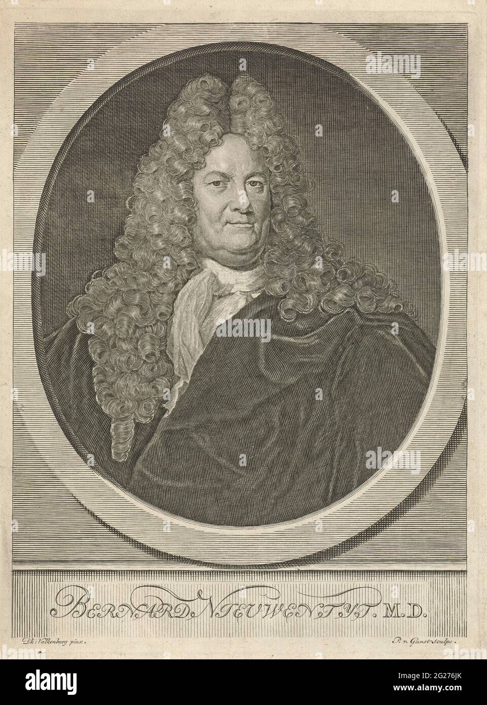 Portrait of Bernard Nieuwentijt. Bernard Nieuwentijt, doctor and ...